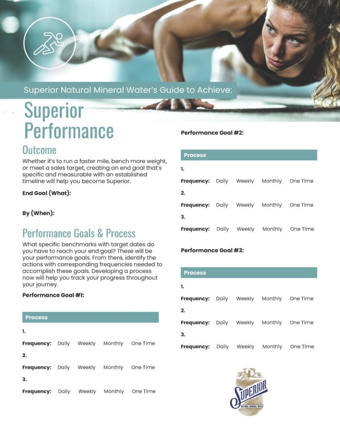 Superior Performance - Goals - Superior Mineral Water